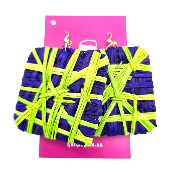 Raffia Earrings – Tjanpi Desert Weavers